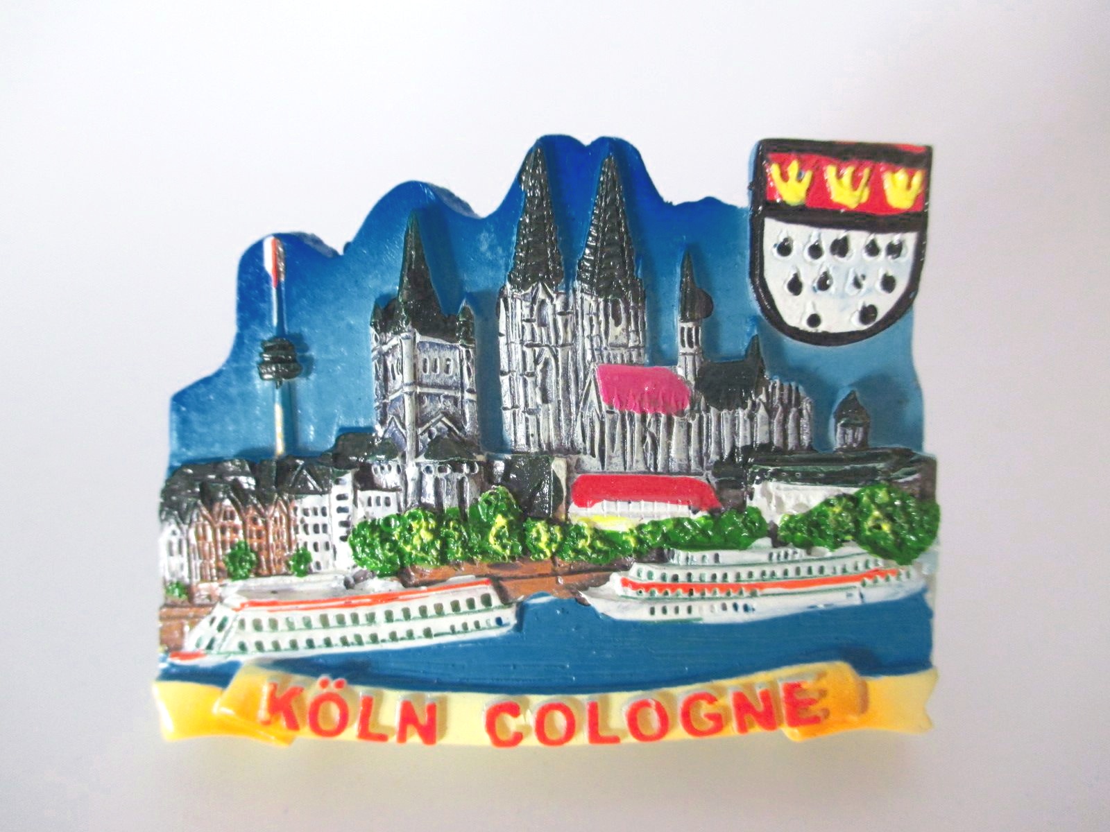 Köln Magnet Dom Rhein Wappen Germany Premium Souvenir Poly