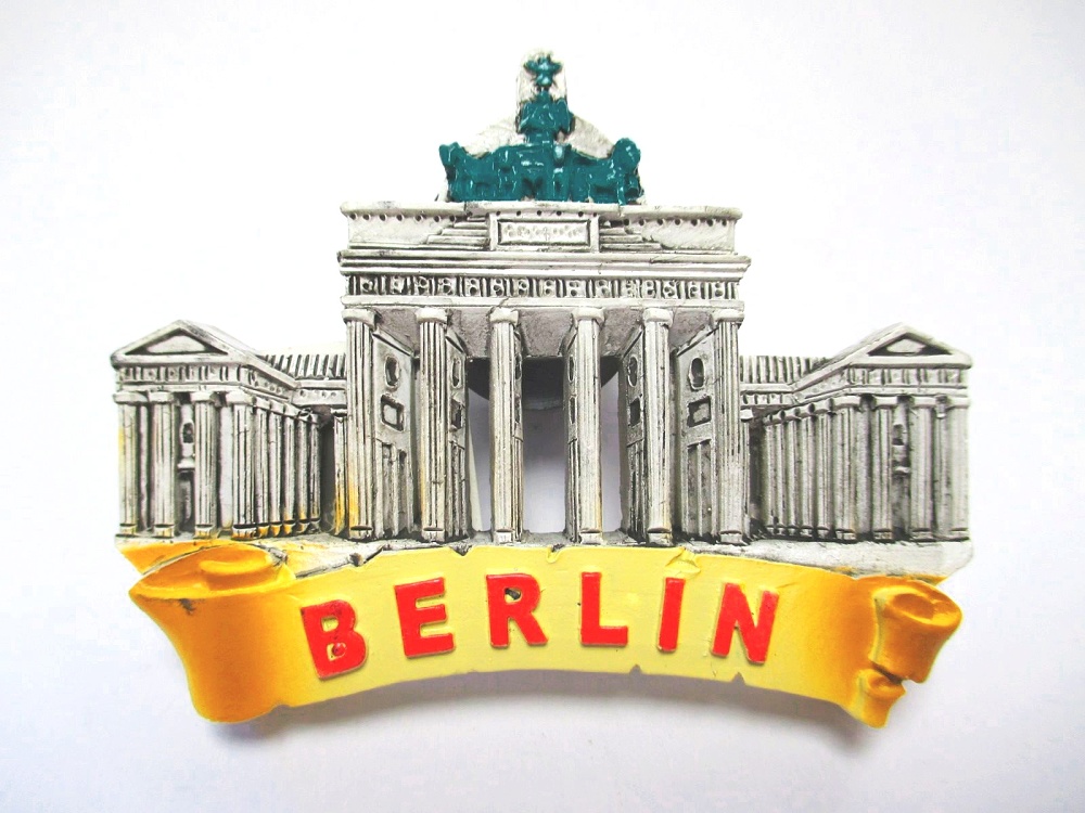 Berlin Magnet Brandenburger Tor mit Anbau Poly 7 cm Germany Souvenir