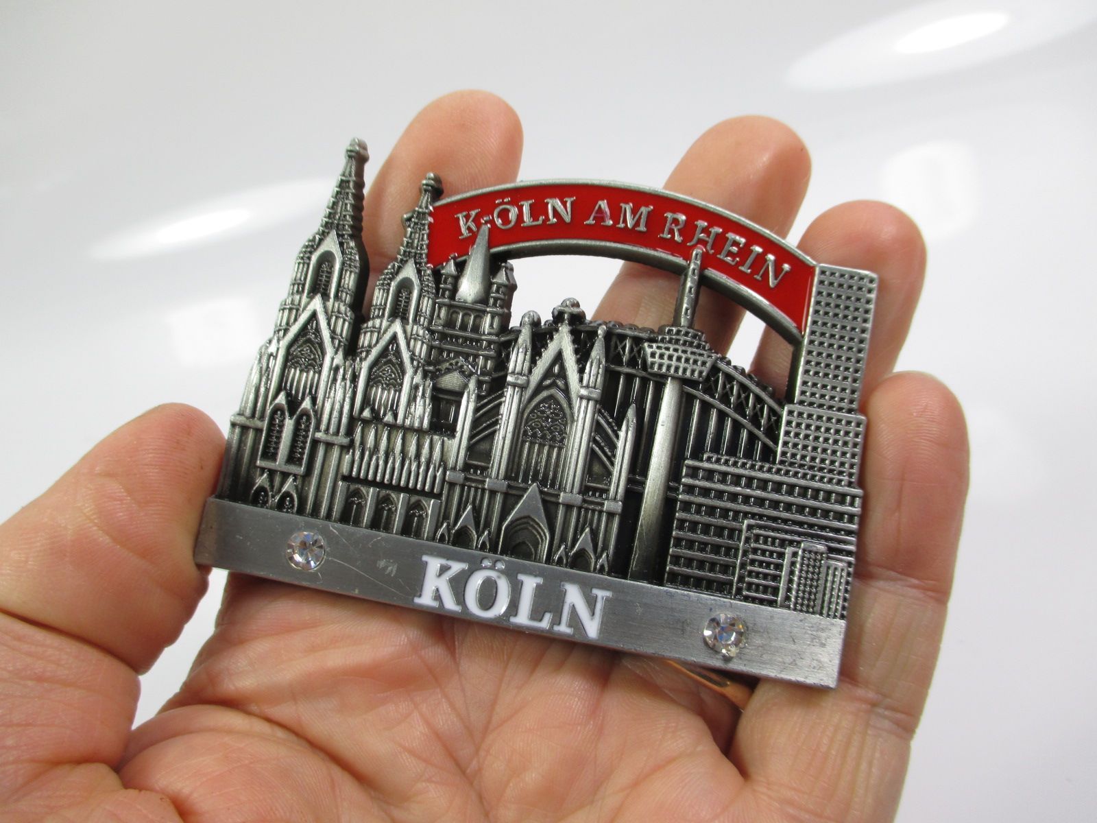 Köln Cologne Dom Collage 3D Metall Fridge Magnet Souvenir Germany edel