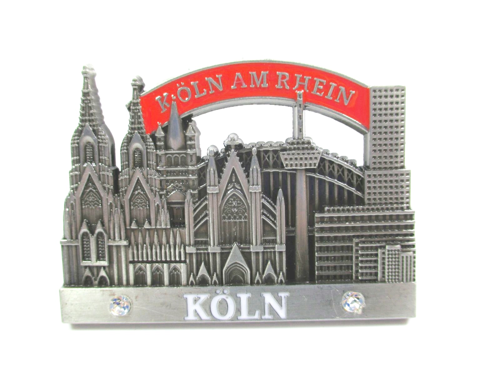 Köln Cologne Dom Collage 3D Metall Fridge Magnet Souvenir Germany edel