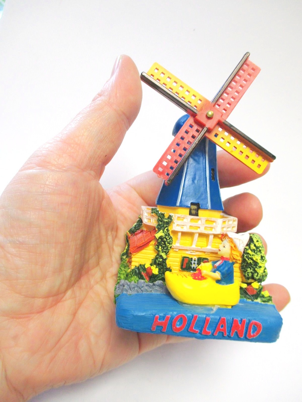 Windmühle Poly Modell bunt 12 cm Holland Niederlande Souvenir