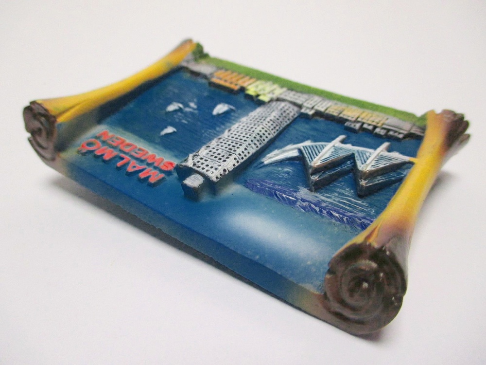 Malmö Magnet Turning Torso Brücke Rolle Souvenir Poly Schweden