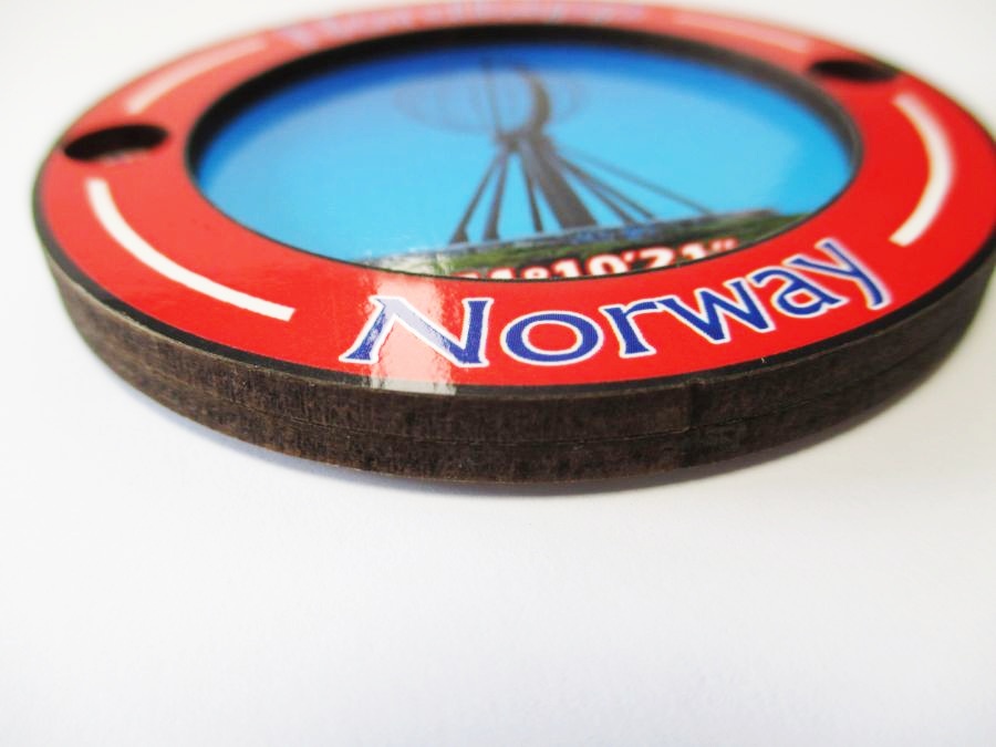 Nordkapp 3 D Holz Souvenir Deluxe Magnet Norwegen Norway Finnmark