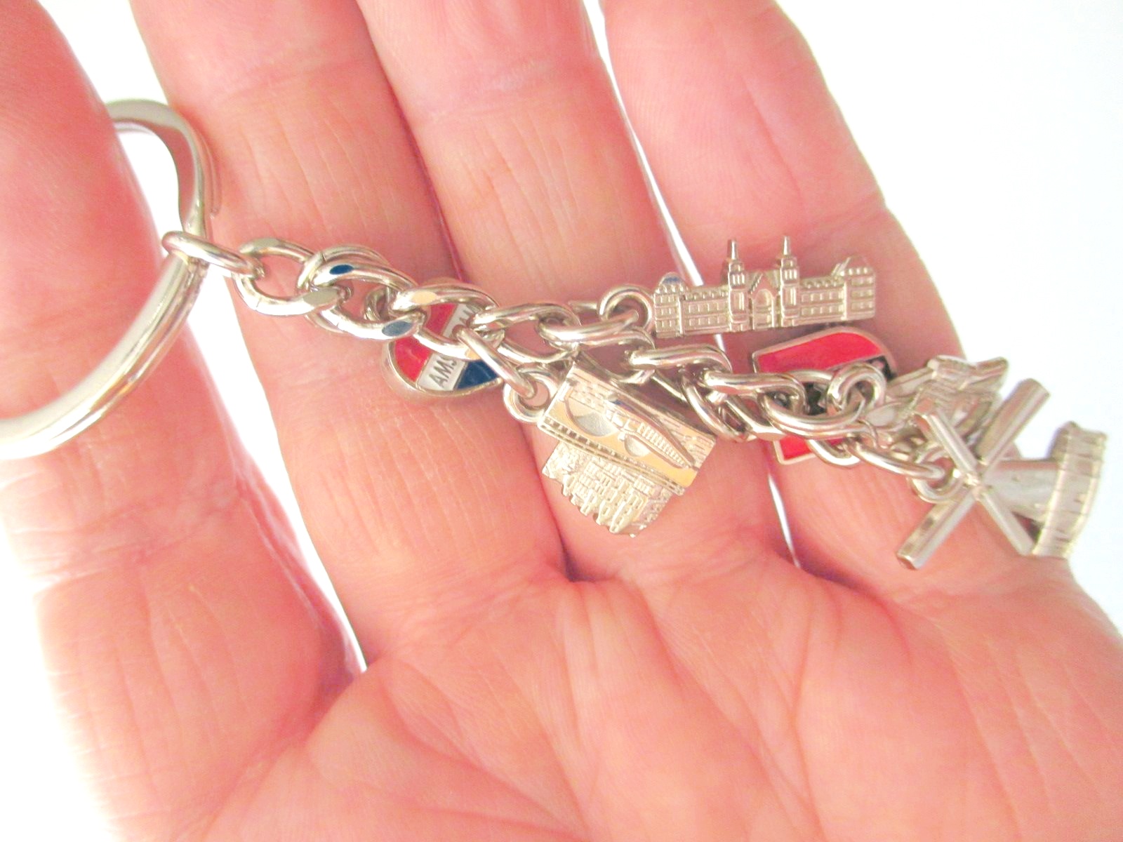 Holland Amsterdam Schlüsselanhänger Keychain Souvenir Niederlande 6 Charms